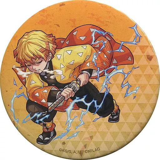 Badge Pins 善逸 Agatsuma (Collaborative Design) metal badge "Demon Slayer: Kimetsu no Yaiba x ...