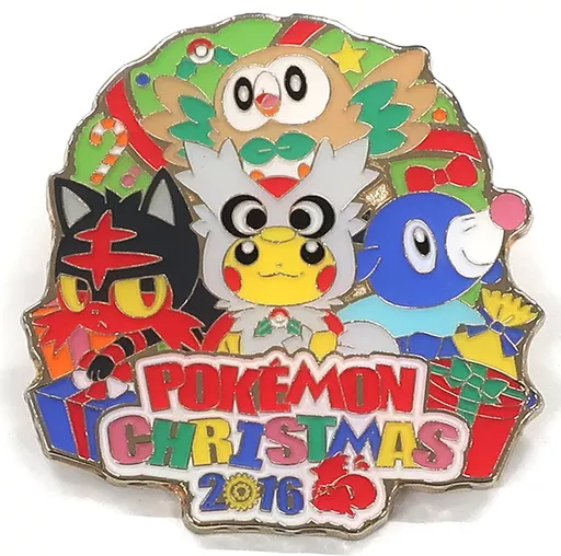 Badge Pins Pikachu & Rowlet & Litten & Popplio Logo Pins Christmas 2016 ...