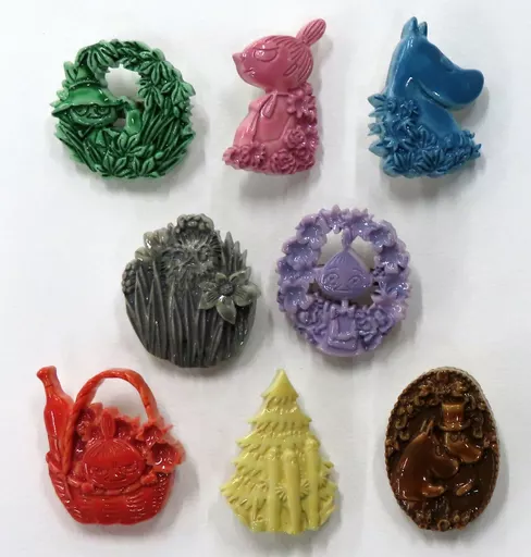 Accessories (non-metal) 8-Type Set "Moomin Pottery Broach Collection ...