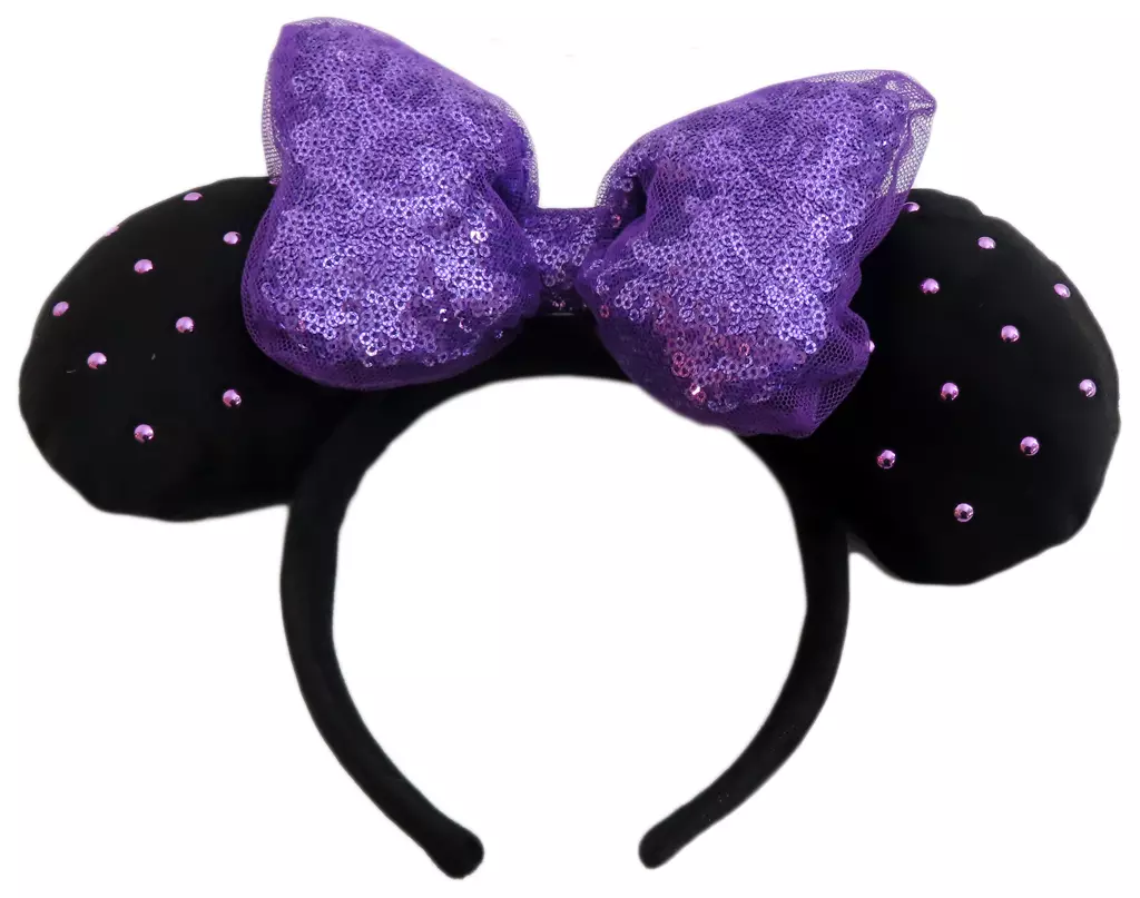 Minnie Mouse (Purple / Pearl Style) band for hair (Sequin x Tulle ...