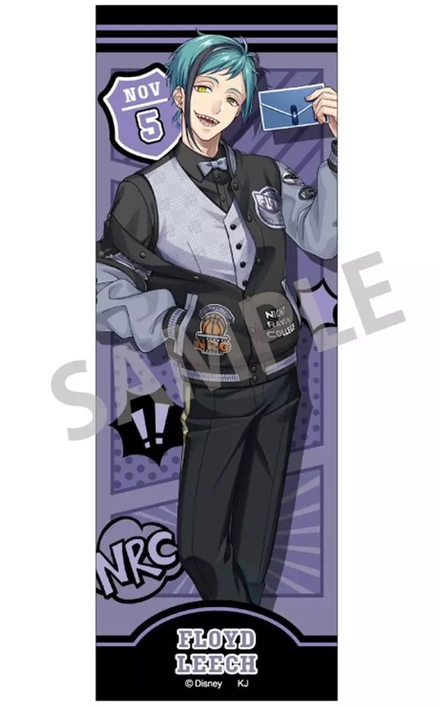 Floyd Leech Union Birthday Ver. Long Square metal badge "Disney Twisted ...