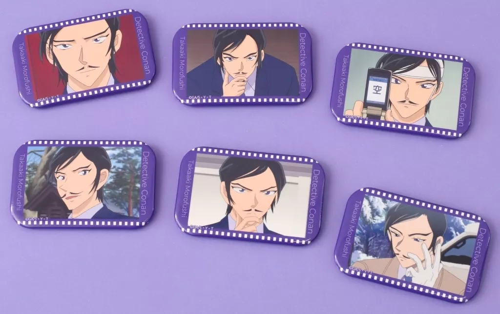 [Box] CASE CLOSED Square metal badge Collection Morobushi Komei | Goods ...