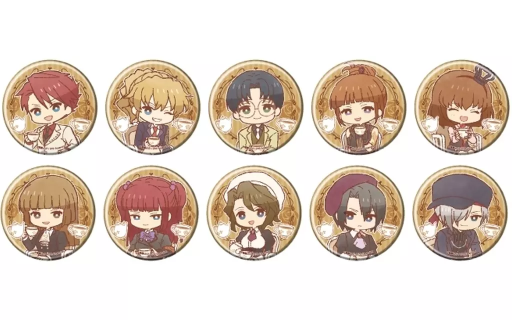 [Box] Umineko WHEN THEY CRY metal badge 35. Tea Party ver. (Retro Art ...