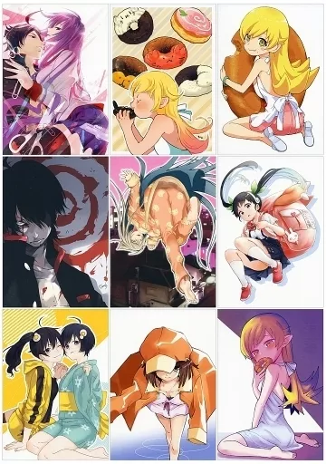 [A La Carte] Kabutsu Gairo Color Illustration Card (9-Piece Set) 「 Comic BAKEMONOGATARI Vol. 6 ...