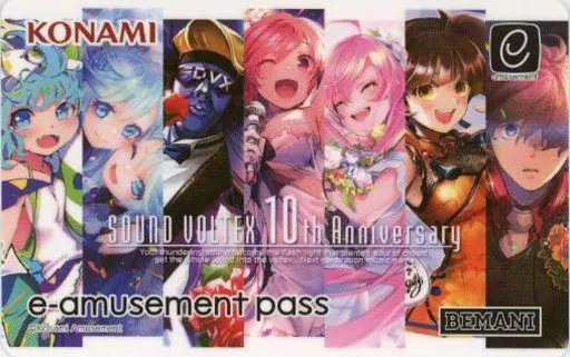 Character card 10th anniversary e-amusement pass card "SOUND VOLTEX ...