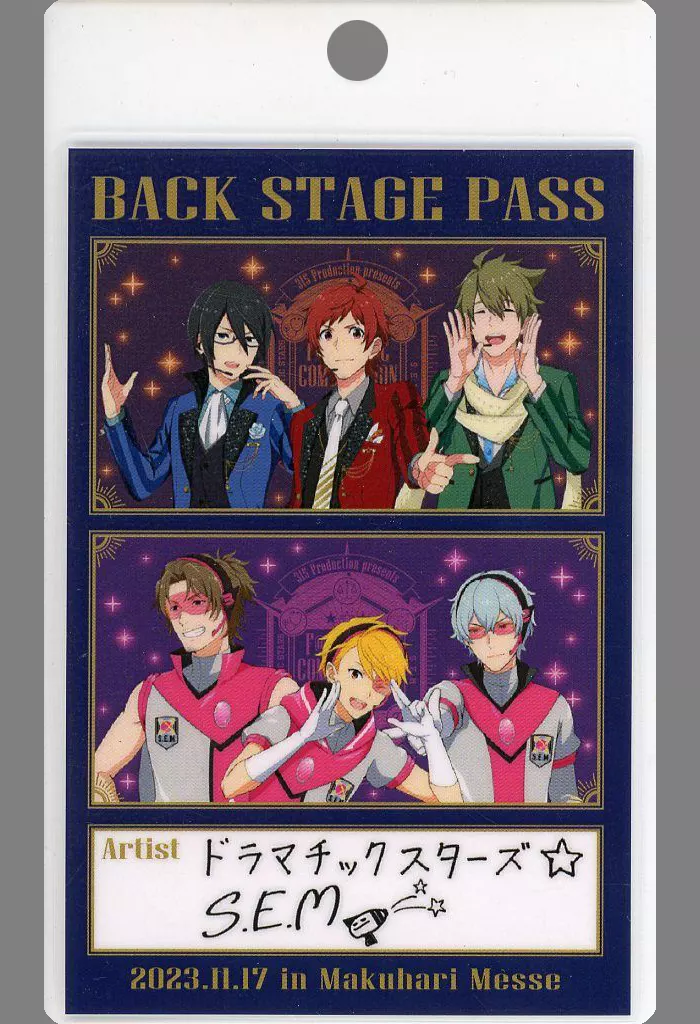 Character card DRAMATIC STARS & S. E. M backstage pass 「 idol Master SideM 315 Production ...