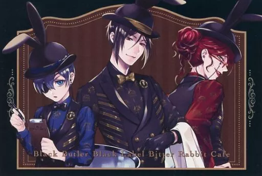 Ciel & Sebastian & Grele original postcard "Black Butler Black Label ...