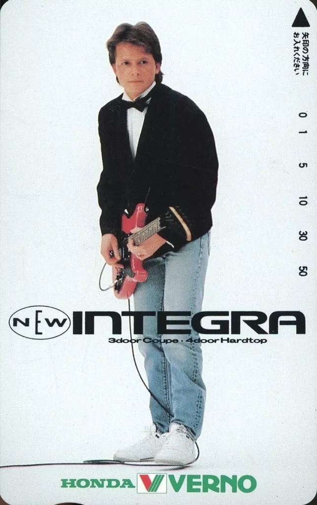 Male idol actors telephone card Michael J. Fox Honda VERNO NEW INTEGRA ...
