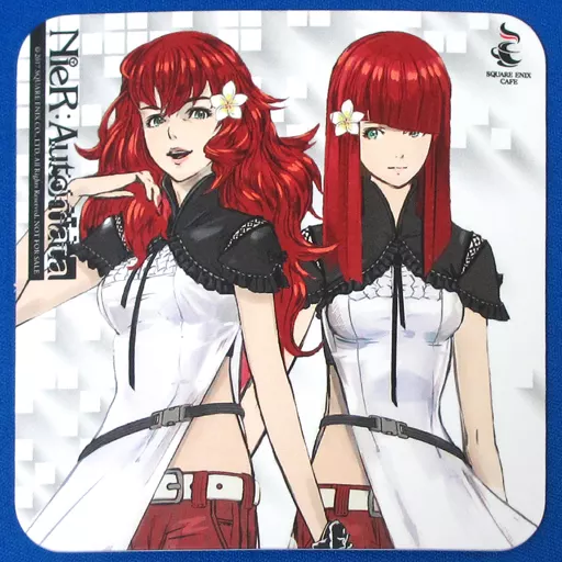Debol & Popol original coaster "NieR : Automata ×SQUARE ENIX CAFE 2nd ...