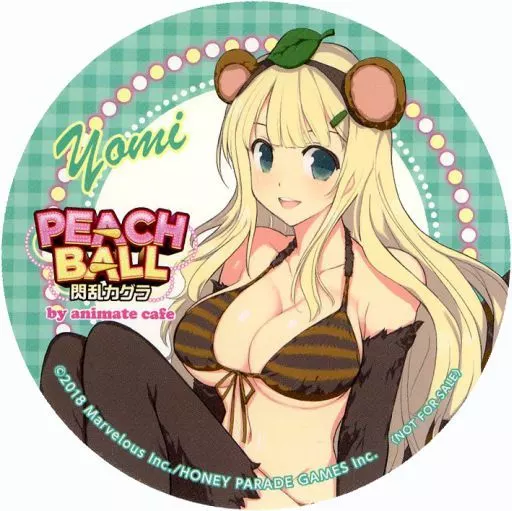 Ei (tanuki) coaster "PEACH BALL SENRAN KAGURA in SWEETS PARADISE produce by animatecafe" menu ...