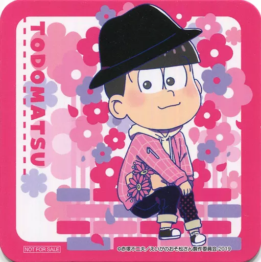 Coaster (Character Kuta) Todomatsu (flower pattern) original coaster ...