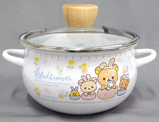 Small Little Rabbit in Flower Garden with Egg Shells "Rilakkuma" Enamel ...