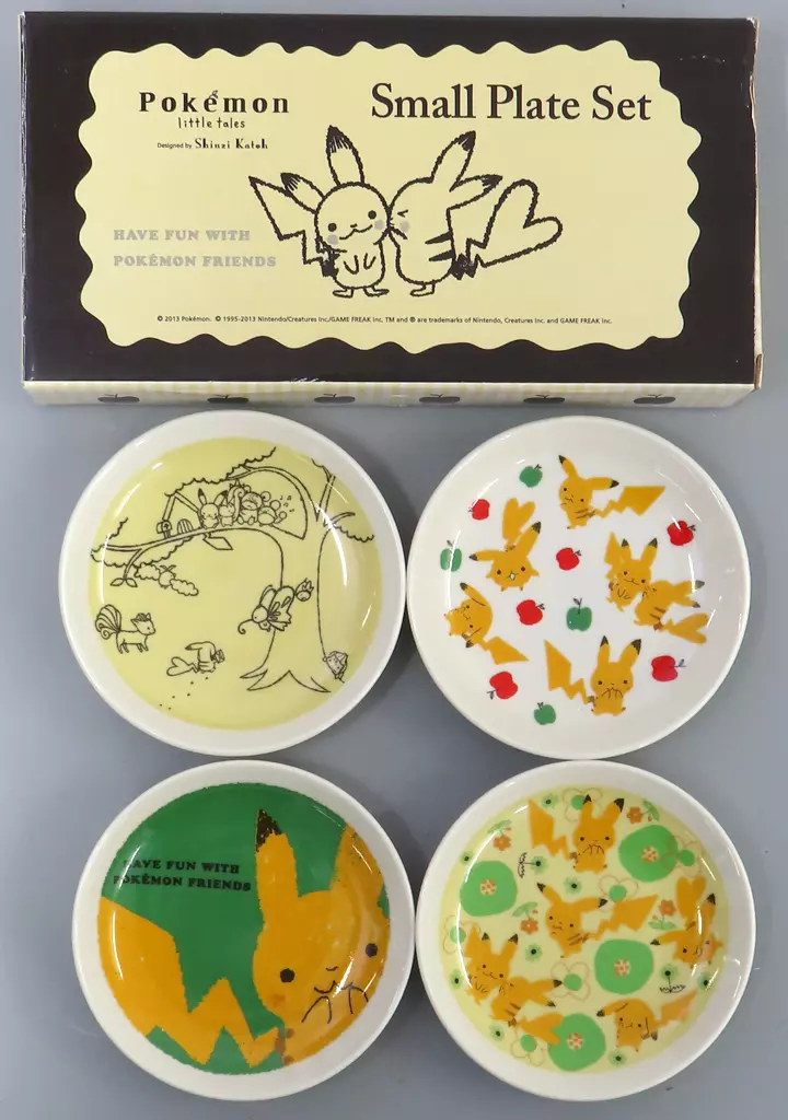 Plate and bowl Set of 4 small dishes Pokemon little tales "Pocket ...