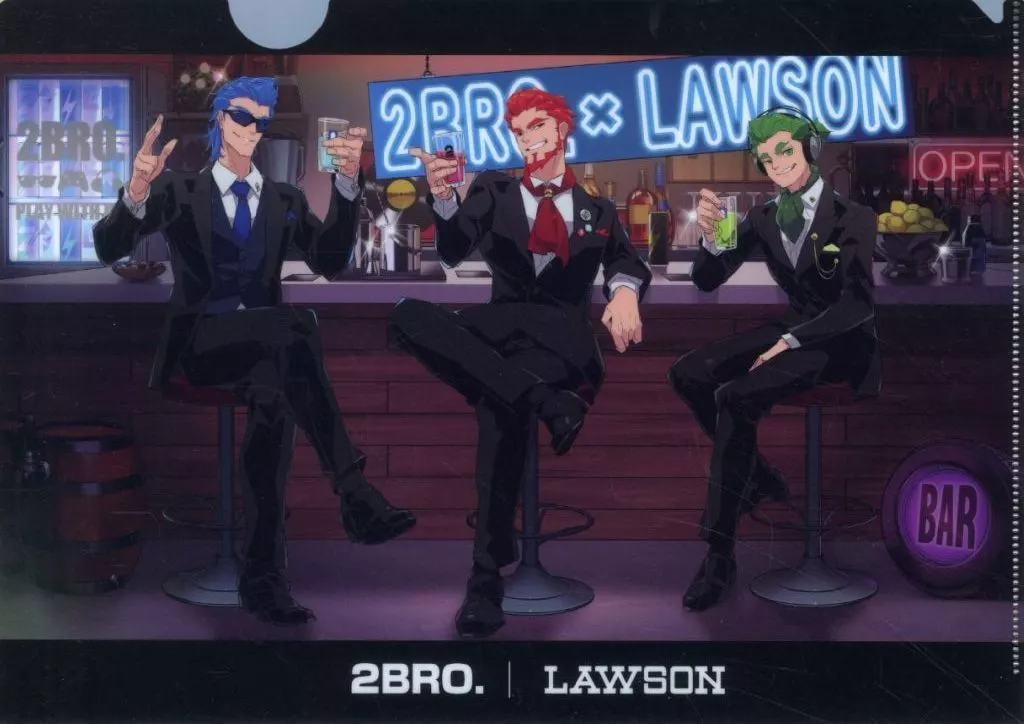 2 bro. (Brothers and Brothers) / BAR A4 original clear file "2 bro. × LAWSON Brothers and ...