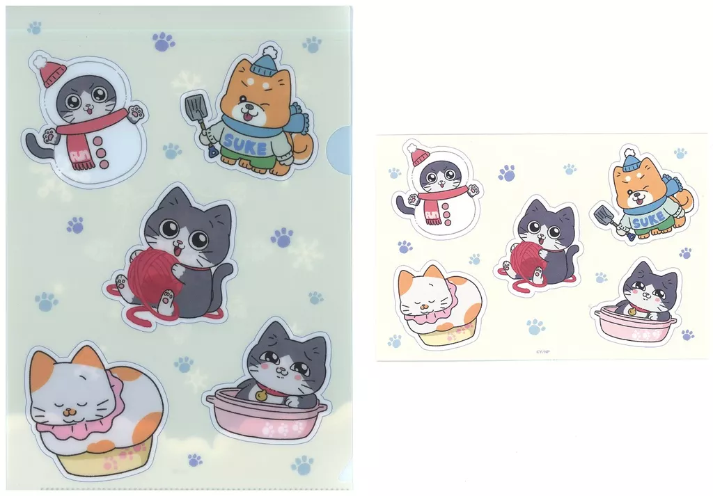 Pun-chan, Te-puchan & Sukekiyo A5 plastic trasparent file folder ...