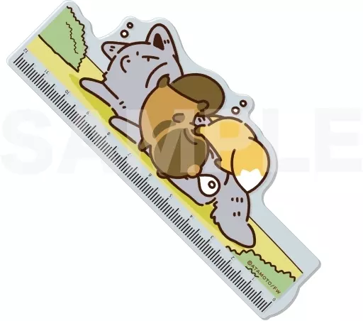 04. Tanuki & Kitsune & Wolf 3-way Character Memo Board "Tanuki and ...