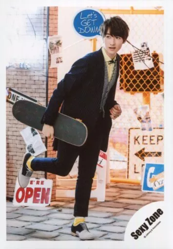 SeXyzone / Marius Yo / Whole body ・ Costume black yellowish white ...