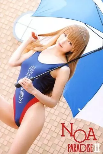Official photo (female) / cosplayer Sakura-no-Ah / Above-the-knee / Swimsuit blue / Right hand ...