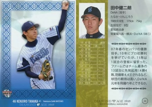 BBM / Regular Card / Yokohama DeNA BayStars / BBM2012 DIAMOND AGE 1989 26 [Regular Card ...