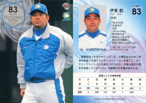 BBM / Regular Card / BBM2006 Seibu Lions L01 [Regular Card] : Tsutomu ...
