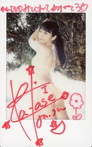Official photo (female) / Gravure idol * Mitsuki Katase / Autograph, Message included, Kneecap ...