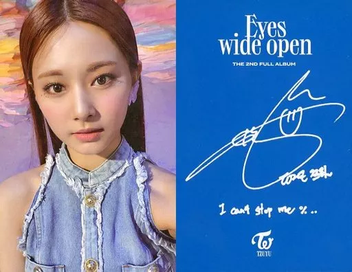 TWICE / Chou Tzu-yu / Bust up / Back side print with signature ...