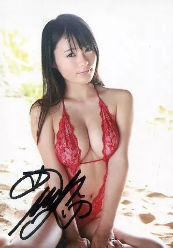 Official photo (female) / Gravure idol Miki Hoshina / with handwritten signature / DVD-Blu-ray ...