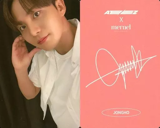 ATEEZ / JONG HO / Back Pink / Printed with signature / "mernel x ATEEZ ...