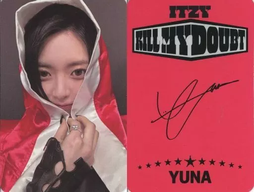 ITZY/YUNA (Shin Yu-na) / Back side red / Printed with signature / CDs ...