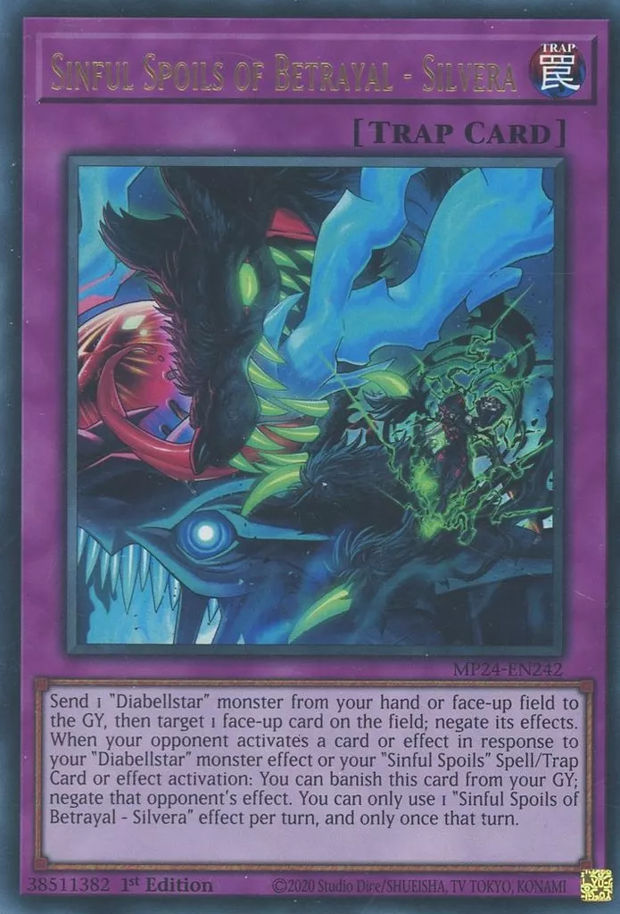 遊戯王/UR/罠/英語版/25th Anniversary Tin：Dueling Mirrors MP24-EN242[UR]：Sinful ...