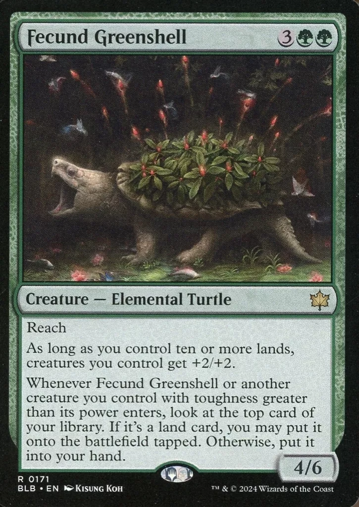 マジックザギャザリング/英語版/R/緑/ブルームバロウ 0171[R]：【BLB】Fecund Greenshell/肥えた緑甲羅 | おもちゃホビー | Suruga-ya.com