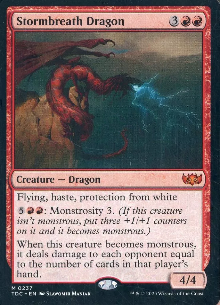 0237 [Mythic Rare] : [TDC] Stormbreath Dragon / Storm Breathing Dragon ...