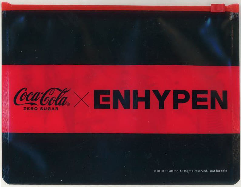 ENHYPPEN Original Slider Pouch (White x Red) "Coca-Cola 0 ×ENHYPEN ...