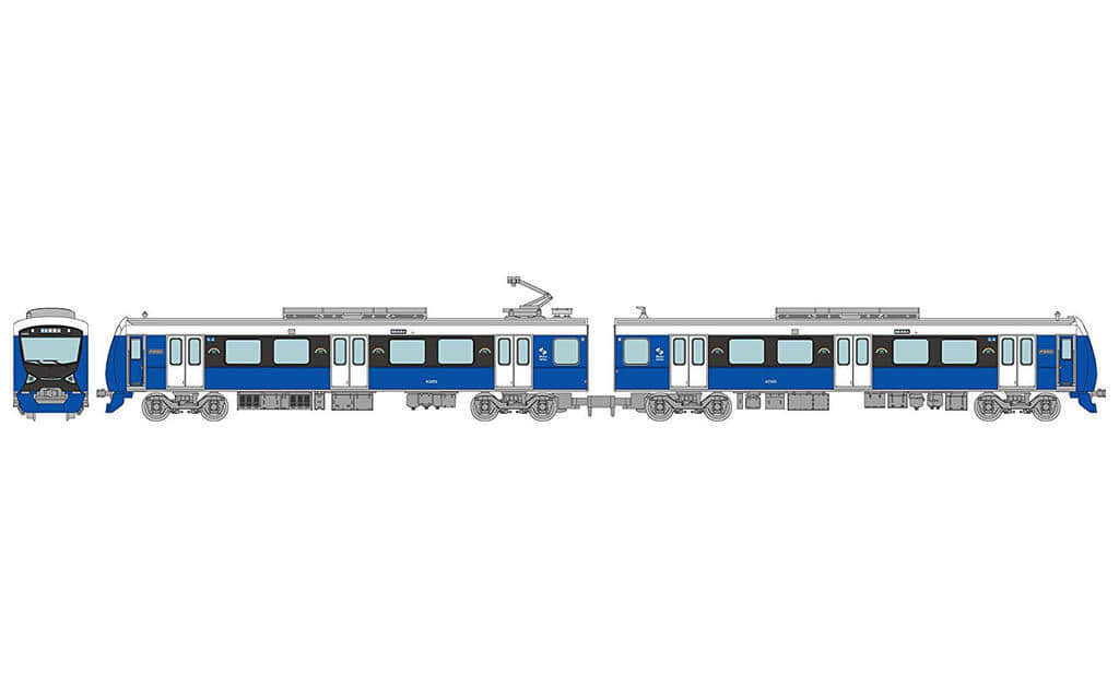 1/150 Iron Kore Shizuoka Railway A3000 Type 2-Pair Set F (Elegant Blue ...