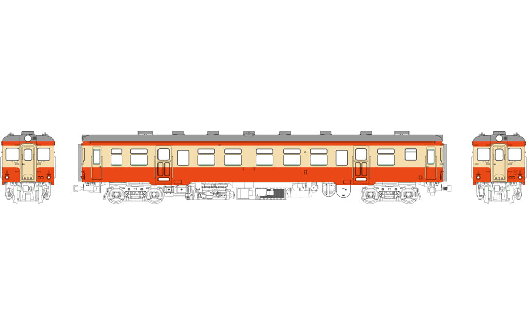 HO Gauge No. 16 1/80 Kiha 20 Bus Window (Color : Vermilion, Cream ...