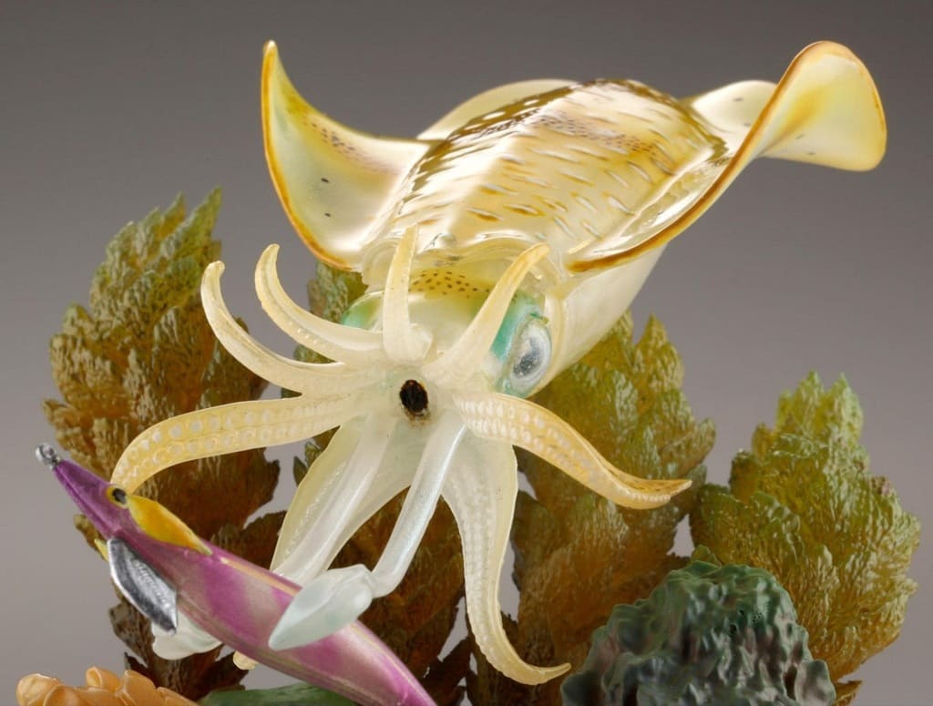 Figure "SHIMANO x Kaiyodo STRIKE FANTASY" Tiger Squid "SBS & ABS Coated ...