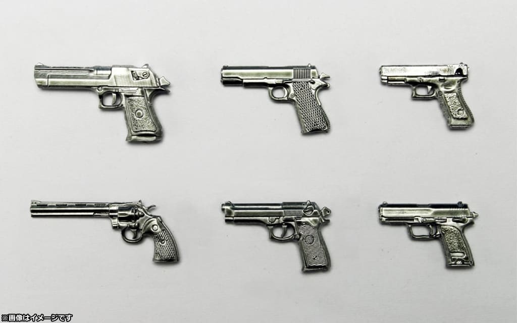 1/12 Realistic Hand Gun (6 Types) "Realistic Weapon Series" [GUN-1 ...