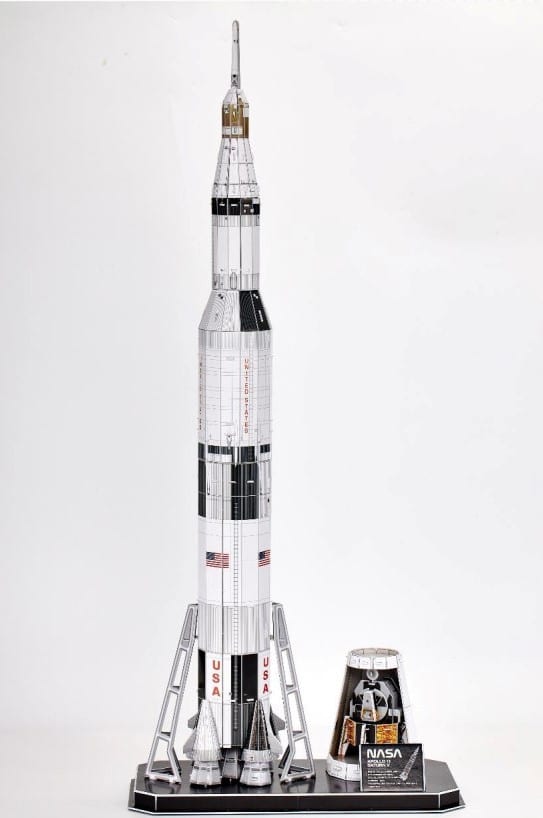 Plastic model Apollo 11 Saturn V Rocket 3D puzzle (paper craft) [00250 ...