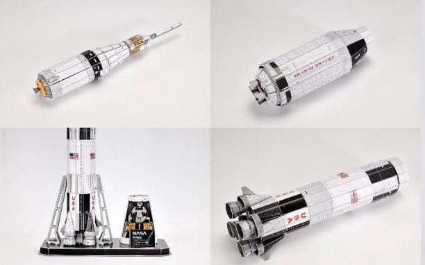 Plastic model Apollo 11 Saturn V Rocket 3D puzzle (paper craft) [00250 ...