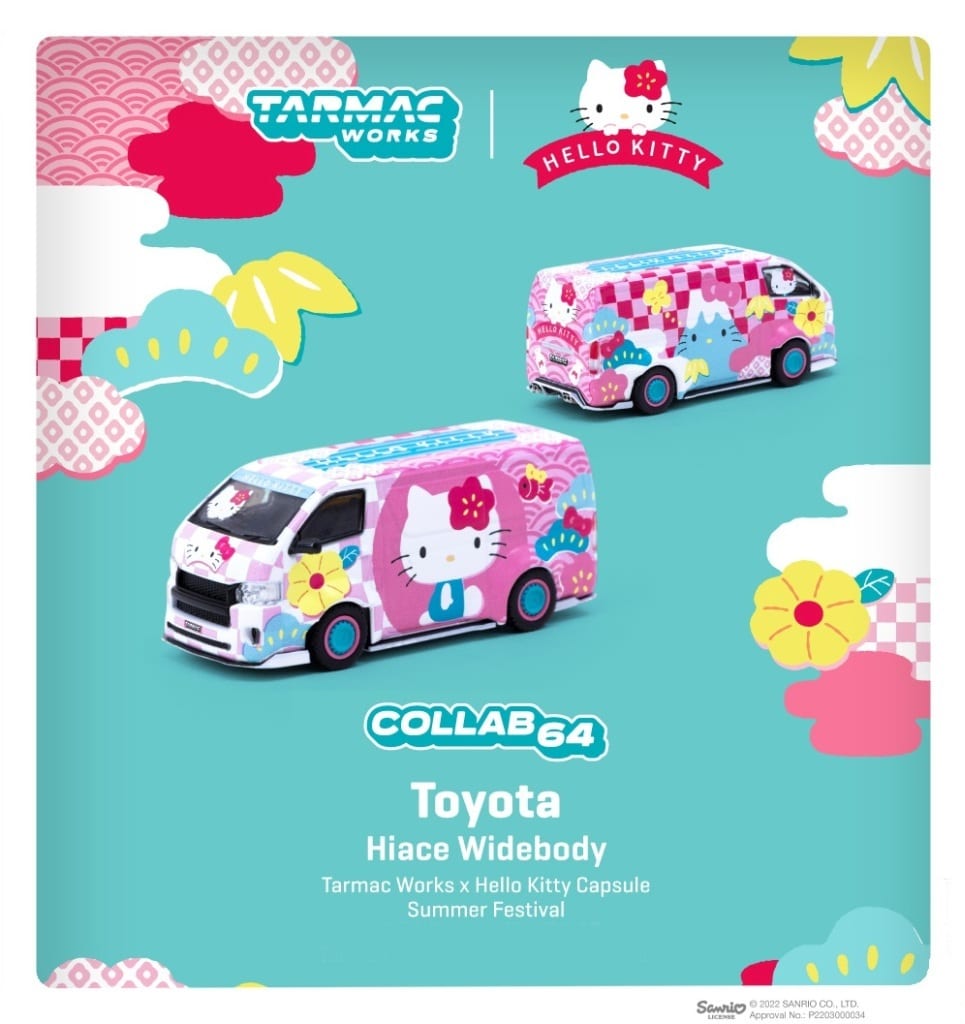1/64 Toyota Hiace Widebody Hello Kitty Capsule Summer festival [T64-038 ...
