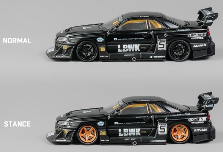 ミニカー 1/64 Nissan LB-WORKS ER34 #5(ブラッククローム) [CM64-ER34-11] | Toy Hobby | Suruga-ya.com