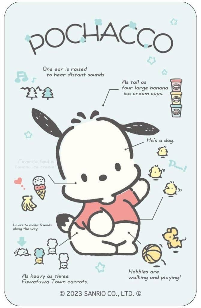 3. Pochakko Maokaru! Sticker "Sanrio Character Kter" | Goods ...