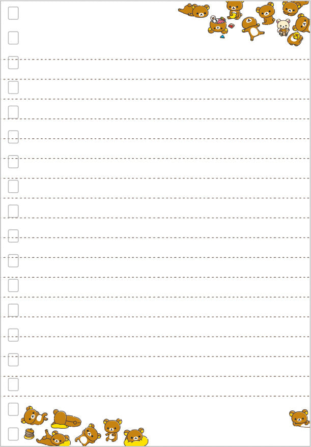 Notebook / notepad Rilakkuma Puchi Puchi Rilakkuma Theme B6SP Note ...