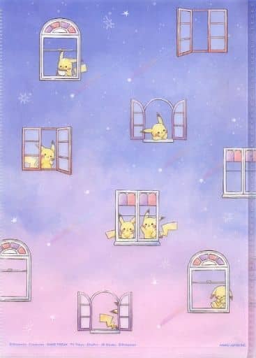 Pikachu (WINDOW) Hard 6 Pocket A4 Clear File Pikachu number025 "Pocket ...