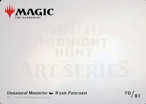 70/81 : Unnatural Moonrise (artist : gold leaf pressed with signature ...