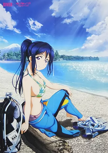 B3 Reversible Poster (Four Fold) Anju Inami & Rikako 逢田 & Aqours / Kaminami Matsuura DIVER May ...